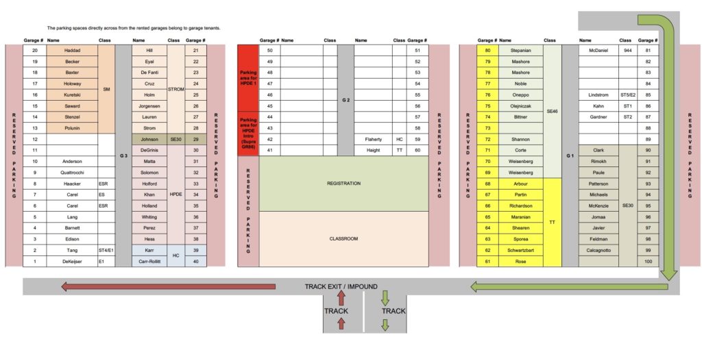 map of acs garage assignments - #DRIVENASA - Southern California Region